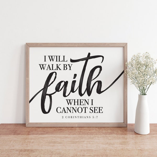 I Will Walk by Faith - Etsy