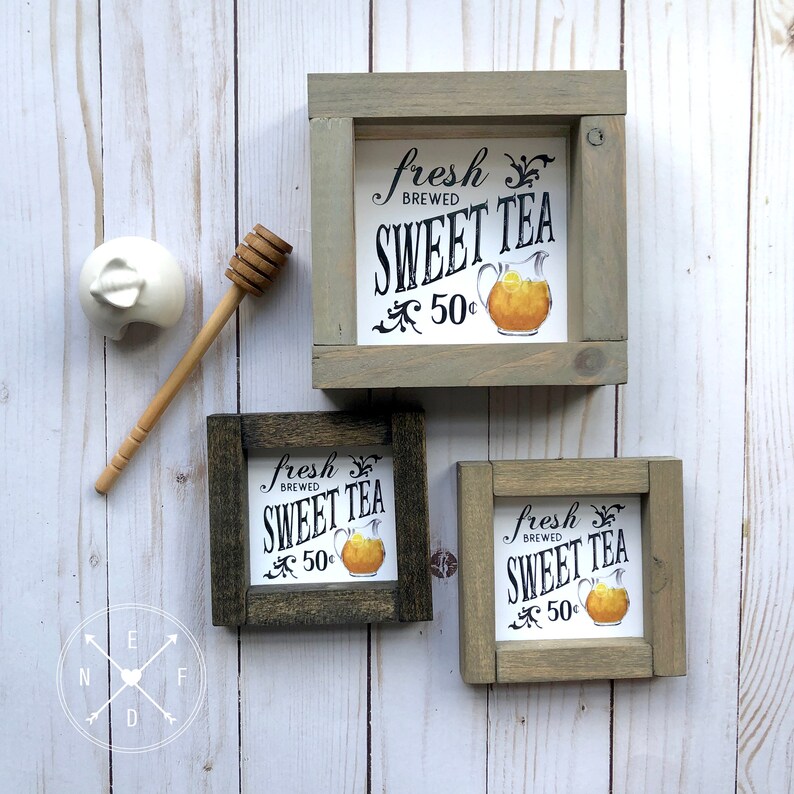 LEMONADE & SWEET TEA Mini Wood Signs Summer Tiered Tray | Etsy