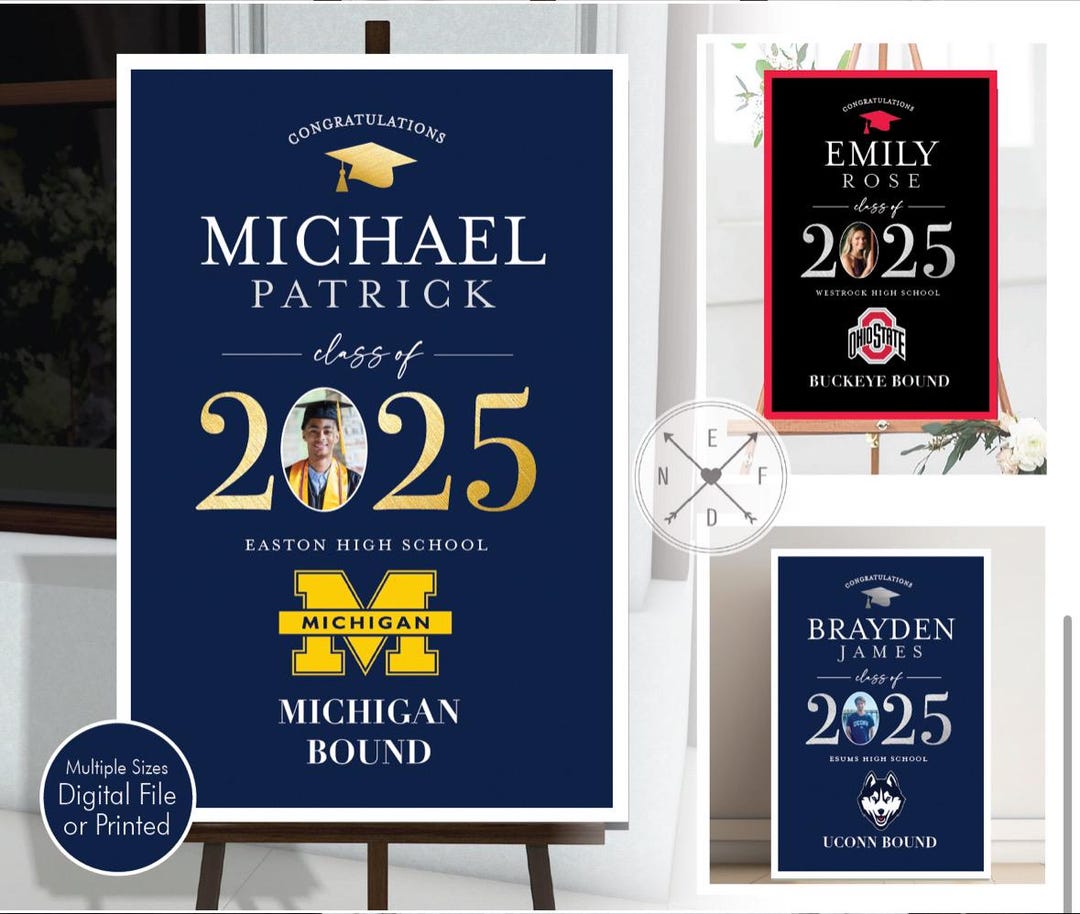 Personalized Graduation Poster | Custom DIGITAL File, Print, Frame or ...