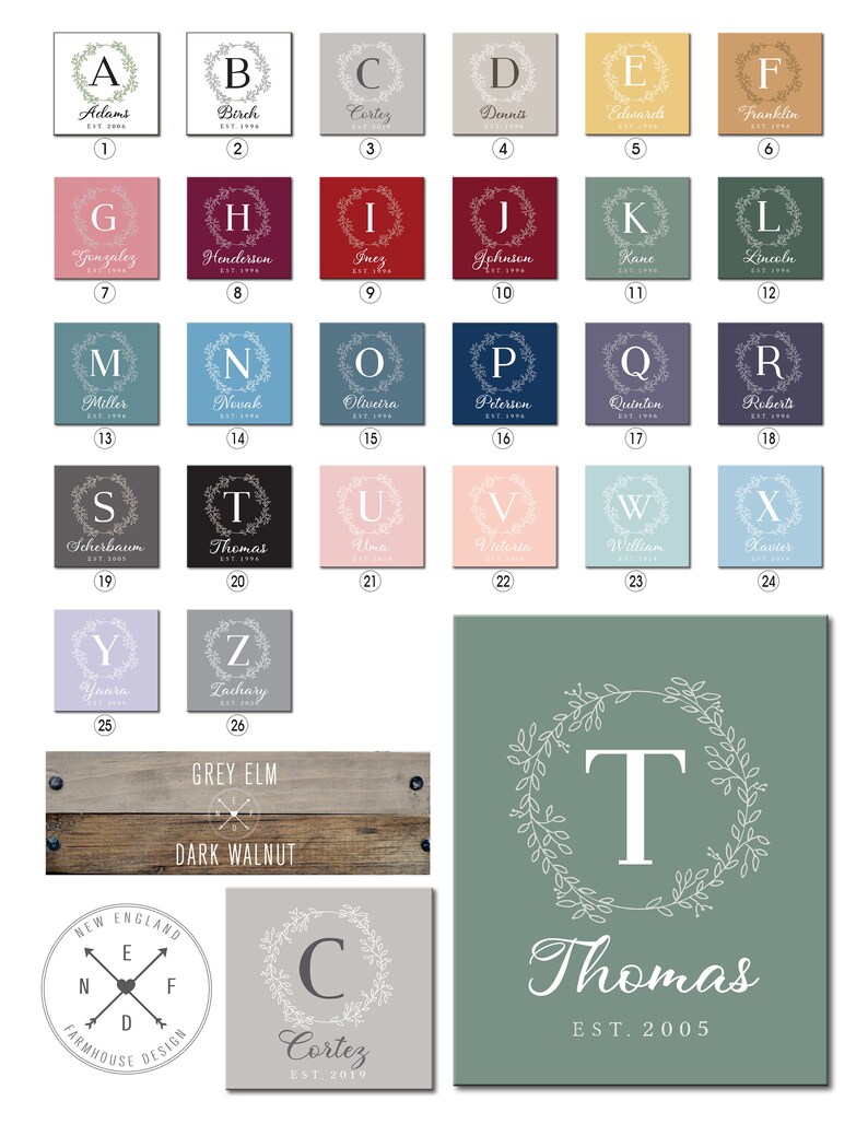 PERSONALIZED MONOGRAM Initial Handmade Mini Wood Sign or - Etsy