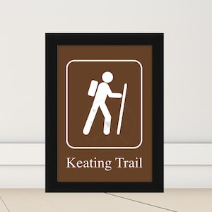 PERSONALIZED HIKING TRAIL Name Sign | Custom Trail Name Sign | Print ...