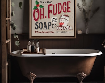A Christmas Story Oh Fudge Sign - Etsy