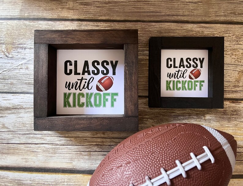 FOOTBALL Themed Mini Wood Signs Football Tailgate Party - Etsy