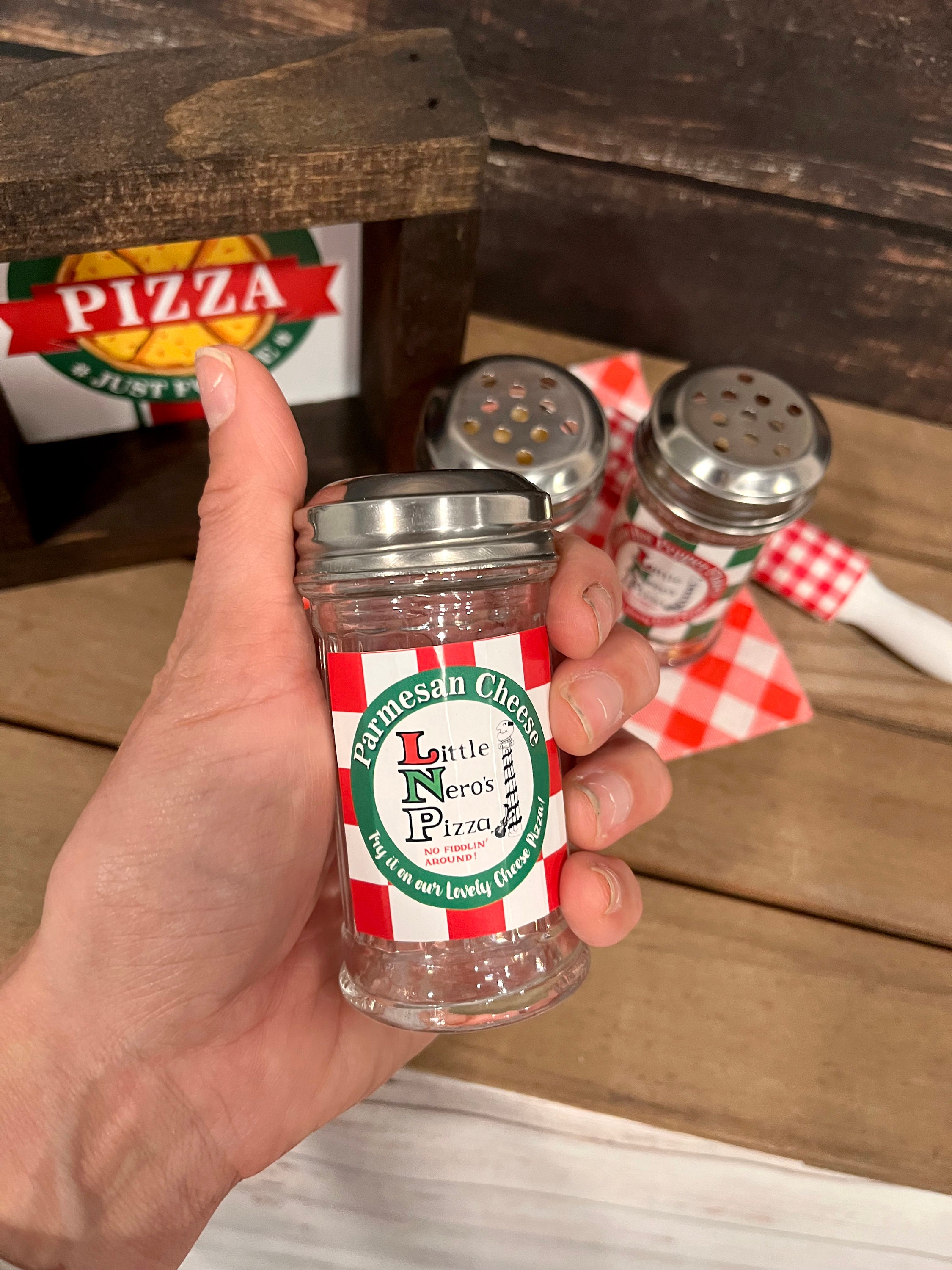 Little Nero's Pizza Novelty Mini SHAKER JARS | Empty- Fill Yourself ...