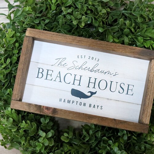 Personalized Beach House Sign Custom Coastal Decor - Etsy