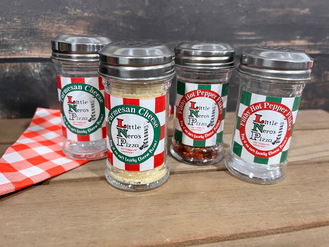 Little Nero's Pizza Novelty Mini SHAKER JARS | Empty- Fill Yourself ...
