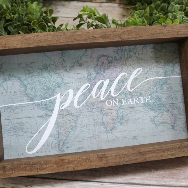 Peace on Earth Sign - Etsy