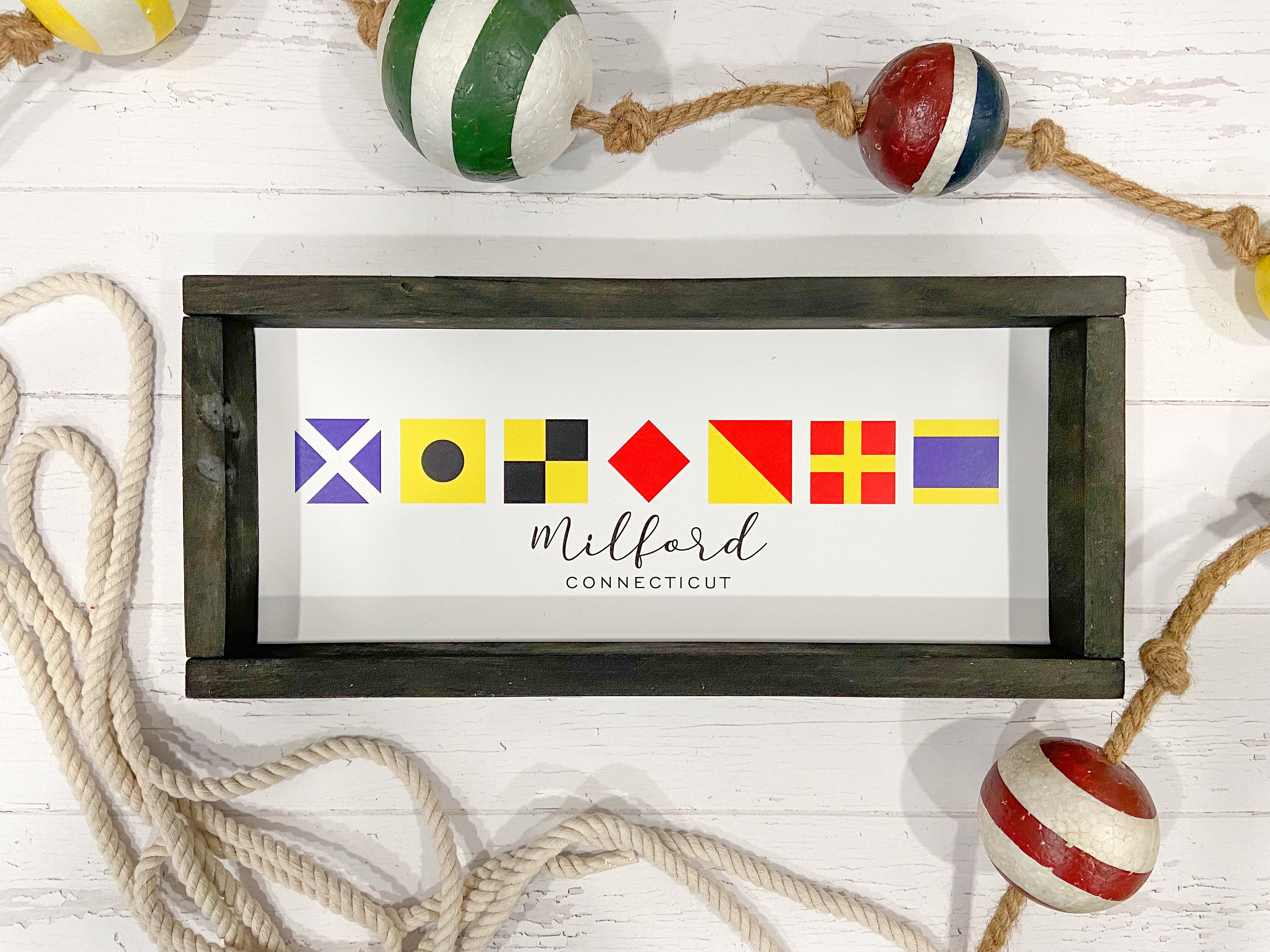 Custom PERSONALIZED NAUTICAL FLAG Letters Family Name Wood - Etsy