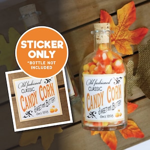 CANDY CORN STICKER Label Only | Easy-to-peel Sticker | Approximately 2. ...