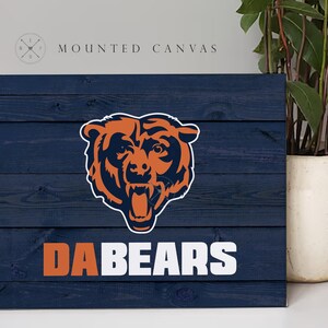 DA BEAR CAVE Sports Sign | Chicago Bears Lover Sign Home Decor | Da ...