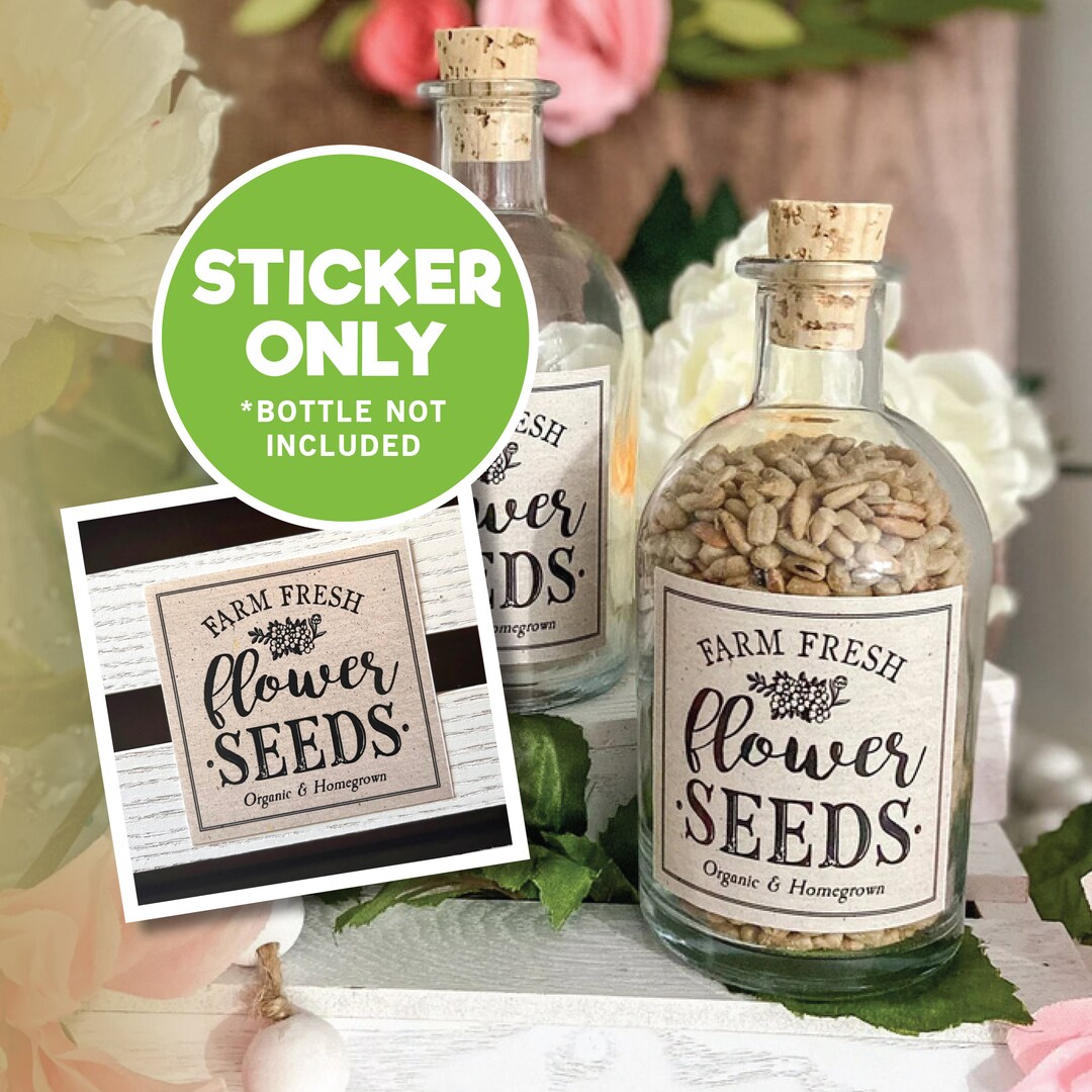 Farm Fresh FLOWER SEEDS Sticker Label Only Easy-to-peel Sticker ...