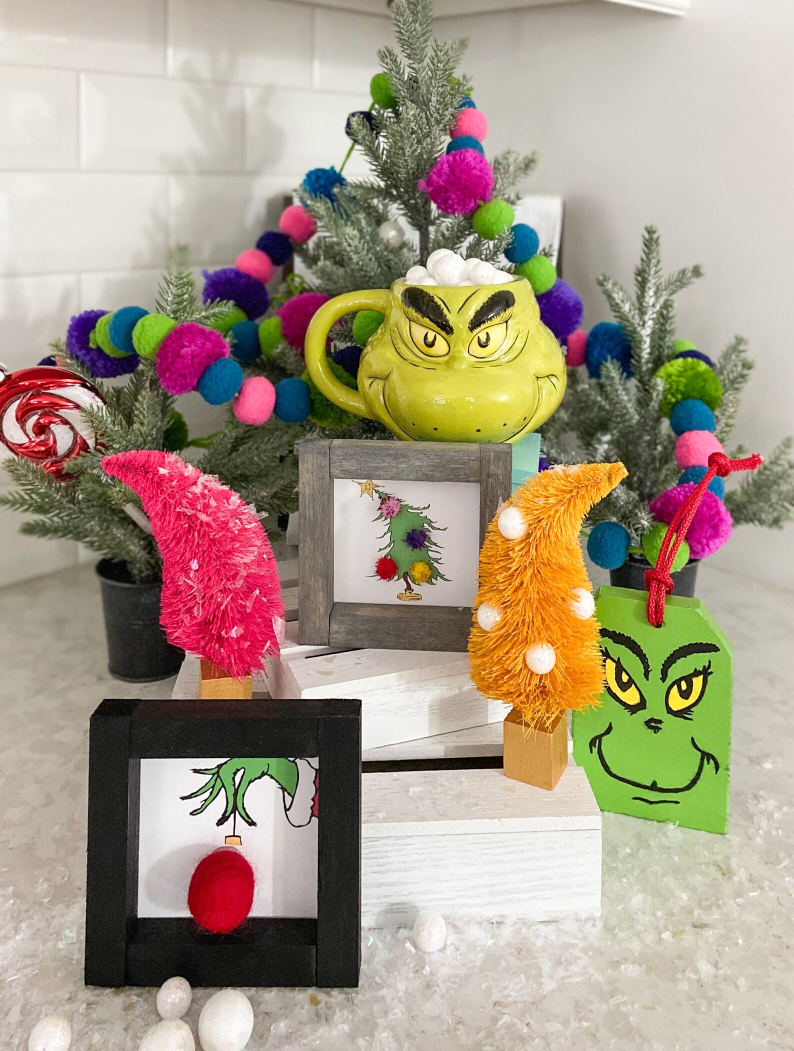 GRINCH Christmas Mini Wood Framed Signs & Decor THE GRINCH - Etsy