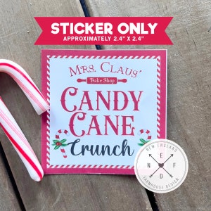 MRS Claus' Bakeshop Shop STICKER Label Only | Easy-to-peel Stickers | 3 ...