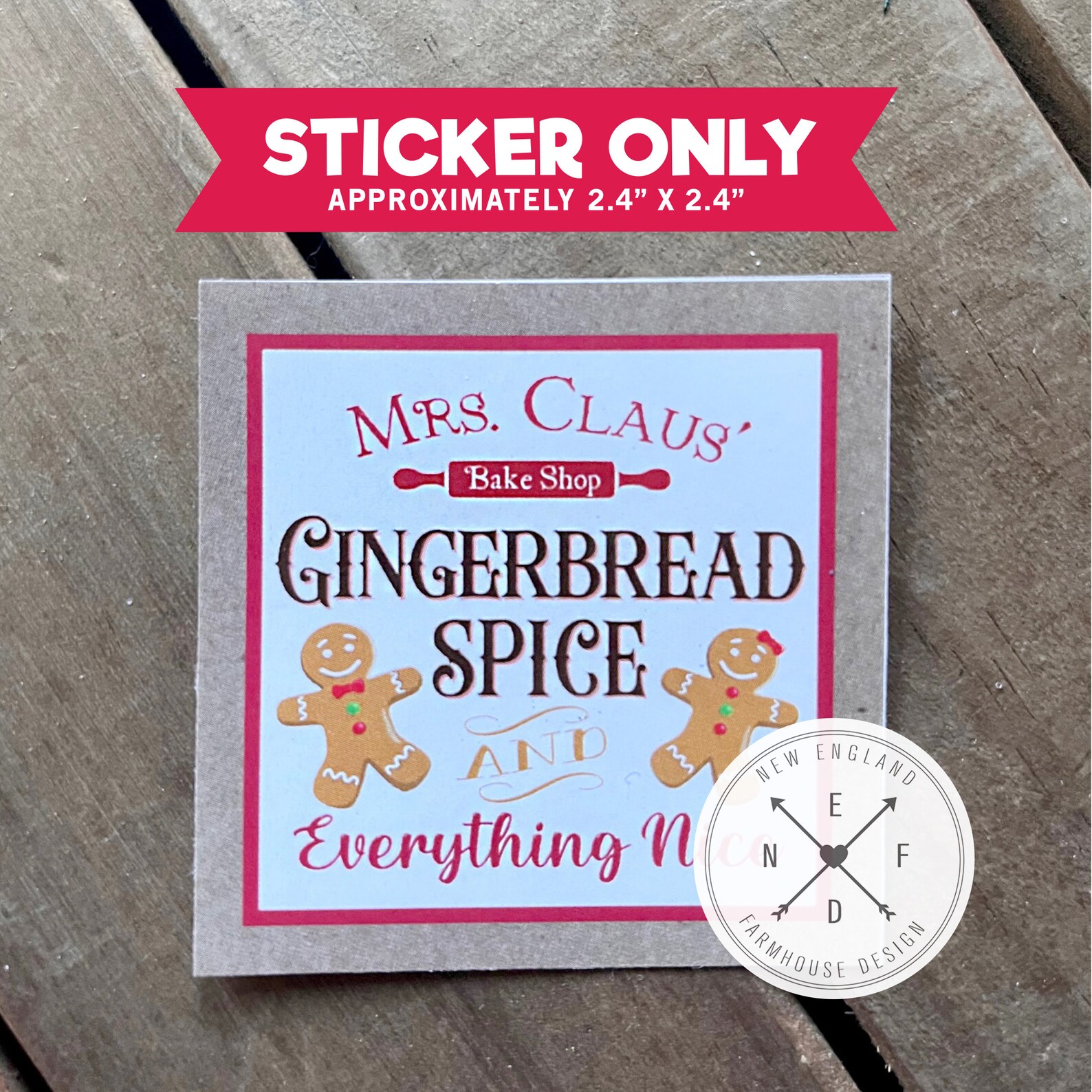 MRS Claus' Bakeshop Shop STICKER Label Only Easy-to-peel - Etsy