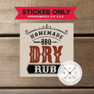 BBQ, HOT SAUCE & Dry Rub Label Only | Easy-to-peel Sticker ...
