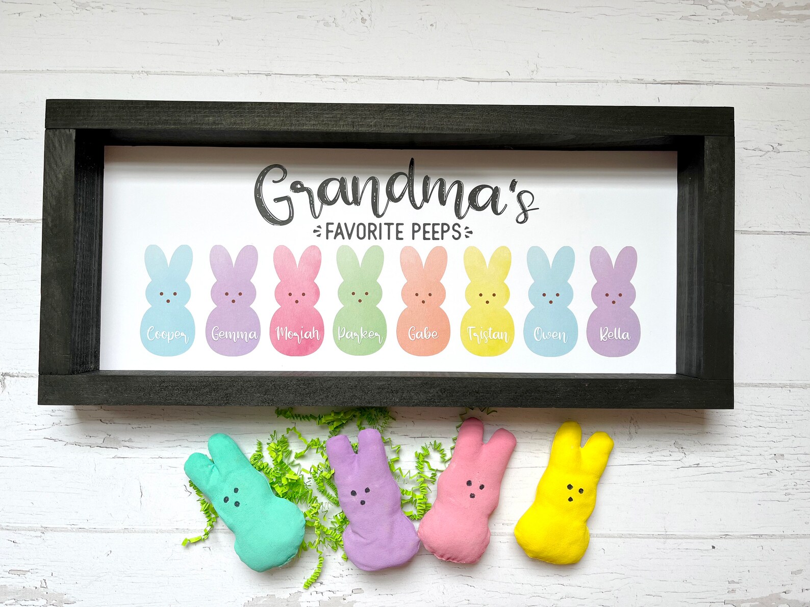Custom PERSONALIZED PEEPS FAMILY Wood Framed Sign or Mounted - Etsy