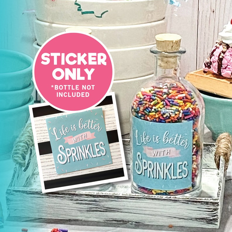 Ice Cream SPRINKLES Sticker Label Only Easy-to-peel Sticker - Etsy