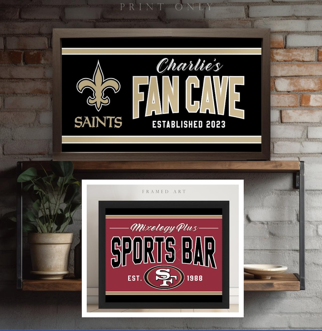 PERSONALIZED SPORTS BAR Sign | Framed Sign, Print Only or Mounted ...