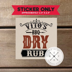 Personalized BBQ, HOT SAUCE & Dry Rub Label Only | Easy-to-peel Sticker ...