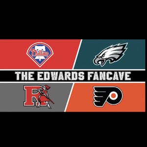 Personalized FAN CAVE Sign With 4 Sports Team Logos | Custom Art Print ...