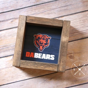 DA BEAR CAVE Sports Sign Chicago Bears Lover Sign Home Decor Da Bear ...