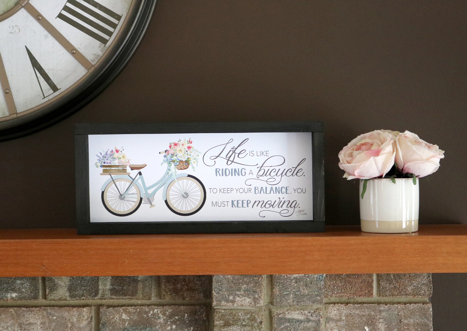 17 X 7.5 FARMHOUSE BICYCLE With Flower Basket Wood - Etsy