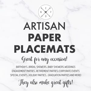 Artisan Paper Placemat Sheets | Multiple Quantities Available | Size ...