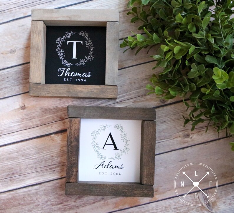 PERSONALIZED MONOGRAM Initial Handmade Mini Wood Sign or - Etsy
