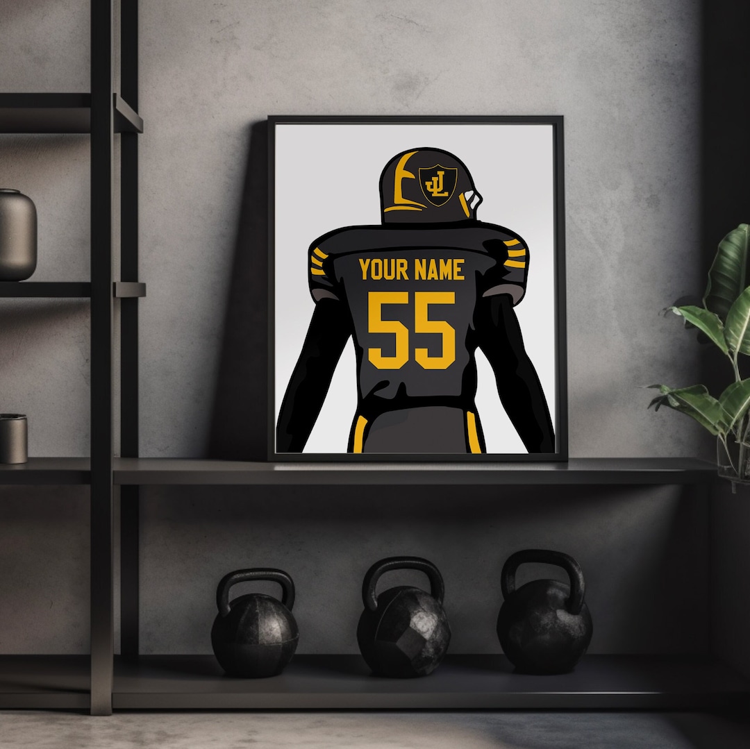 CUSTOM NAME FOOTBALL Player Jersey Sign Multiple Sizes Custom Football ...