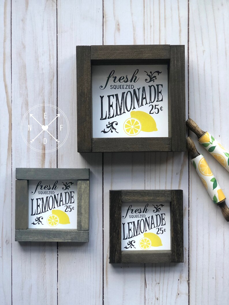 LEMONADE & SWEET TEA Mini Wood Signs Summer Tiered Tray | Etsy