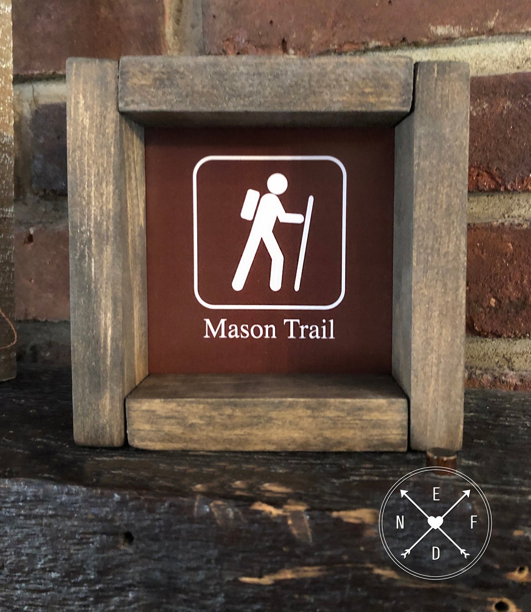 PERSONALIZED HIKING TRAIL Name Sign Custom Trail Name Sign Rustic ...
