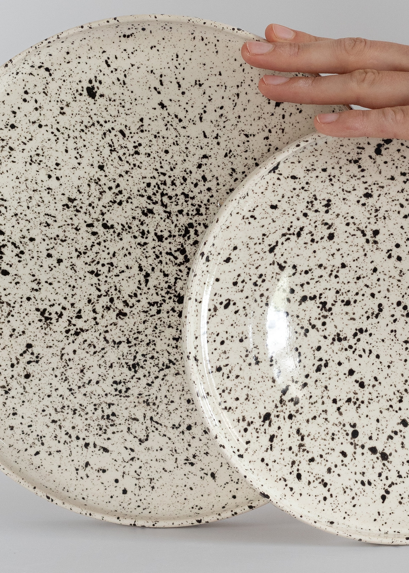 Black and White Ceramic Plates Modern Dinnerware White - Etsy