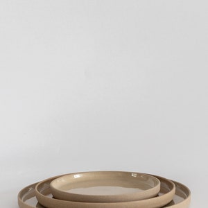 Ceramic Plates, Minimal Plates With Rim, Earthy Tones Brown Dishes ...