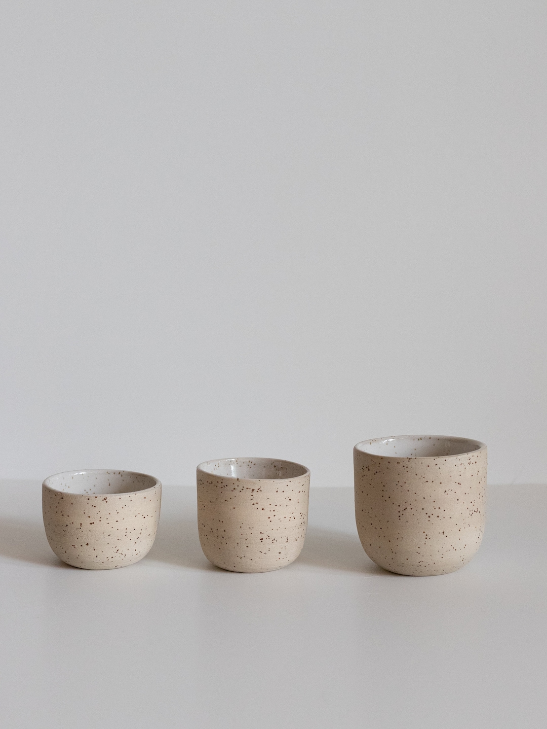 Minimal Stoneware Ceramic Coffee Cup, Natural Speckled Ceramic Tumbler ...