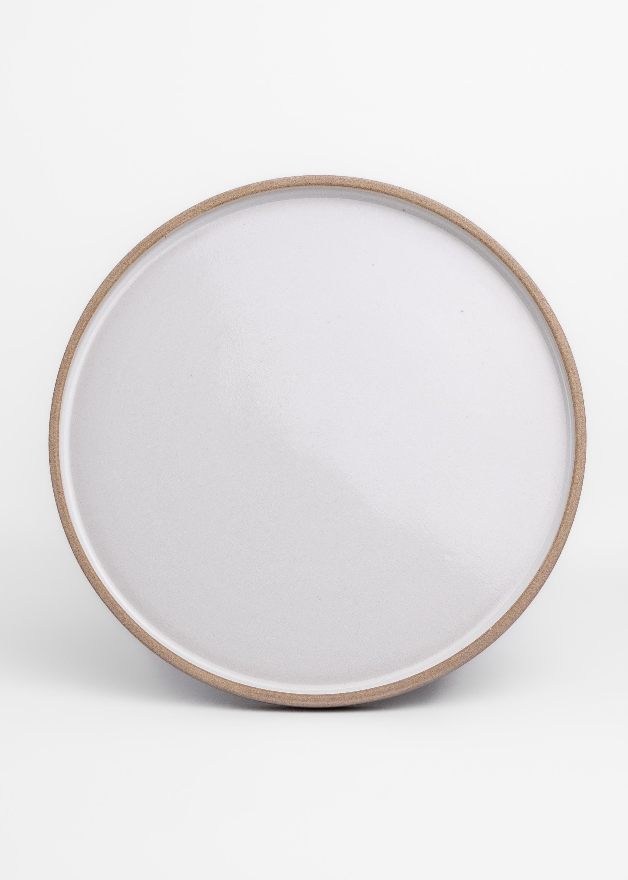 Ceramic Plates Set, Minimal Plates With Rim, White Dishes With Brown ...