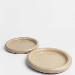 Donut Rounded Ceramic Plate, Chunky Plate, Chubby Plate. Minimal ...