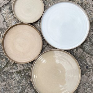 Ceramic Plates, Minimal Plates With Rim, Earthy Tones Brown Dishes ...