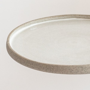 Grey Ceramic Plates Set, Modern Stoneware Dinnerware, Minimal Flat ...