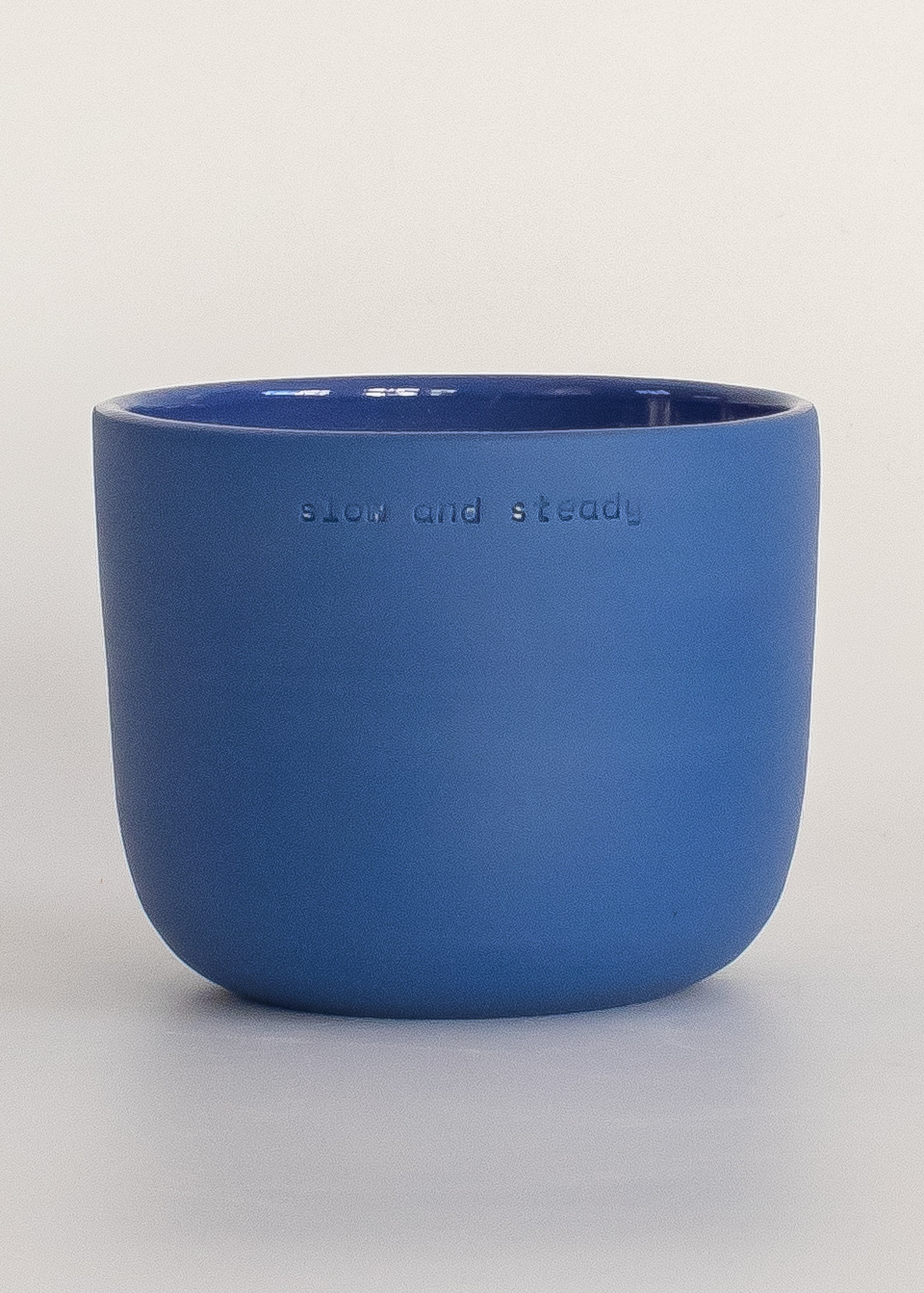 IN STOCK Minimal Blue Coffee Cup, Ceramic Indigo Tumbler, Pottery No ...
