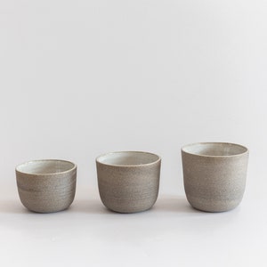 Minimal Stoneware Grey Ceramic Coffee Cup, Grey Ceramic Tumbler ...