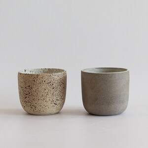 Minimal Stoneware Grey Ceramic Coffee Cup, Grey Ceramic Tumbler ...