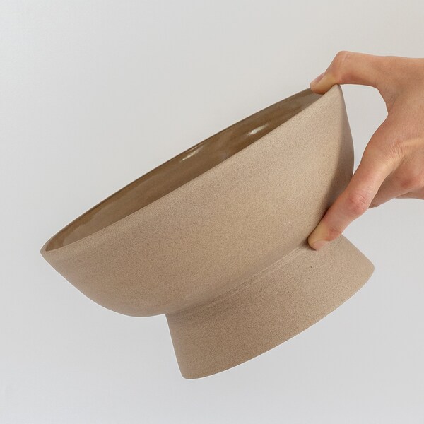 Ceramic Footed Fruit Bowl - Etsy