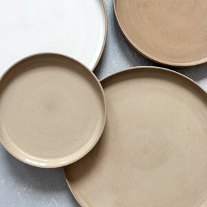 Ceramic Dinnerware Set for 1, 2, 4, 6, 8, 10, Minimal Stoneware Light ...
