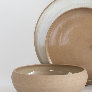 Ceramic Plates, Minimal Plates With Rim, Earthy Tones Brown Dishes ...