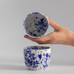 Handmade Ceramic Coffee Cup, Modern Ceramic Cup Set, No Handle Mug With ...