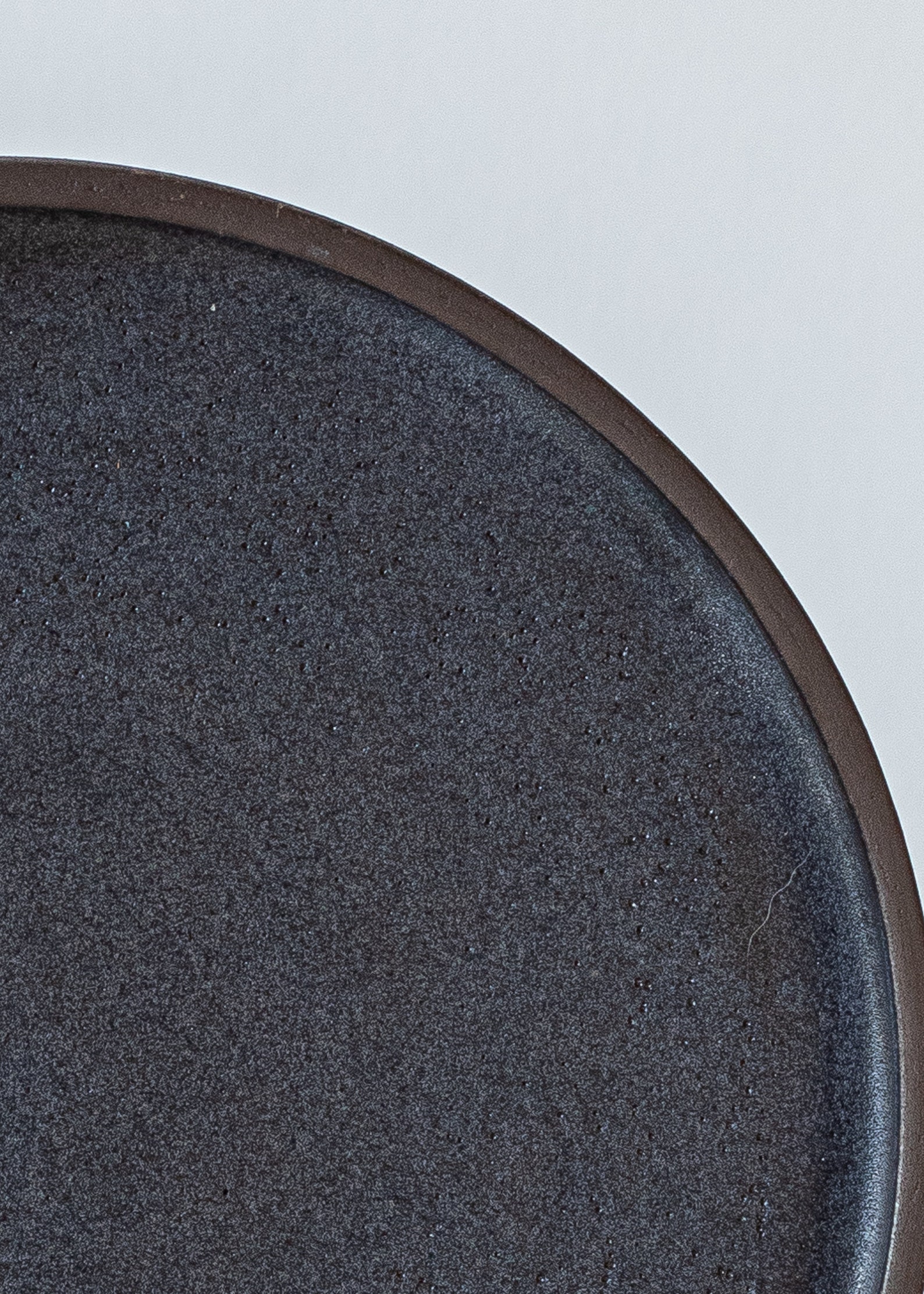 CERAMIC PLATES Set-minimal Plates With Rim-black Matte - Etsy