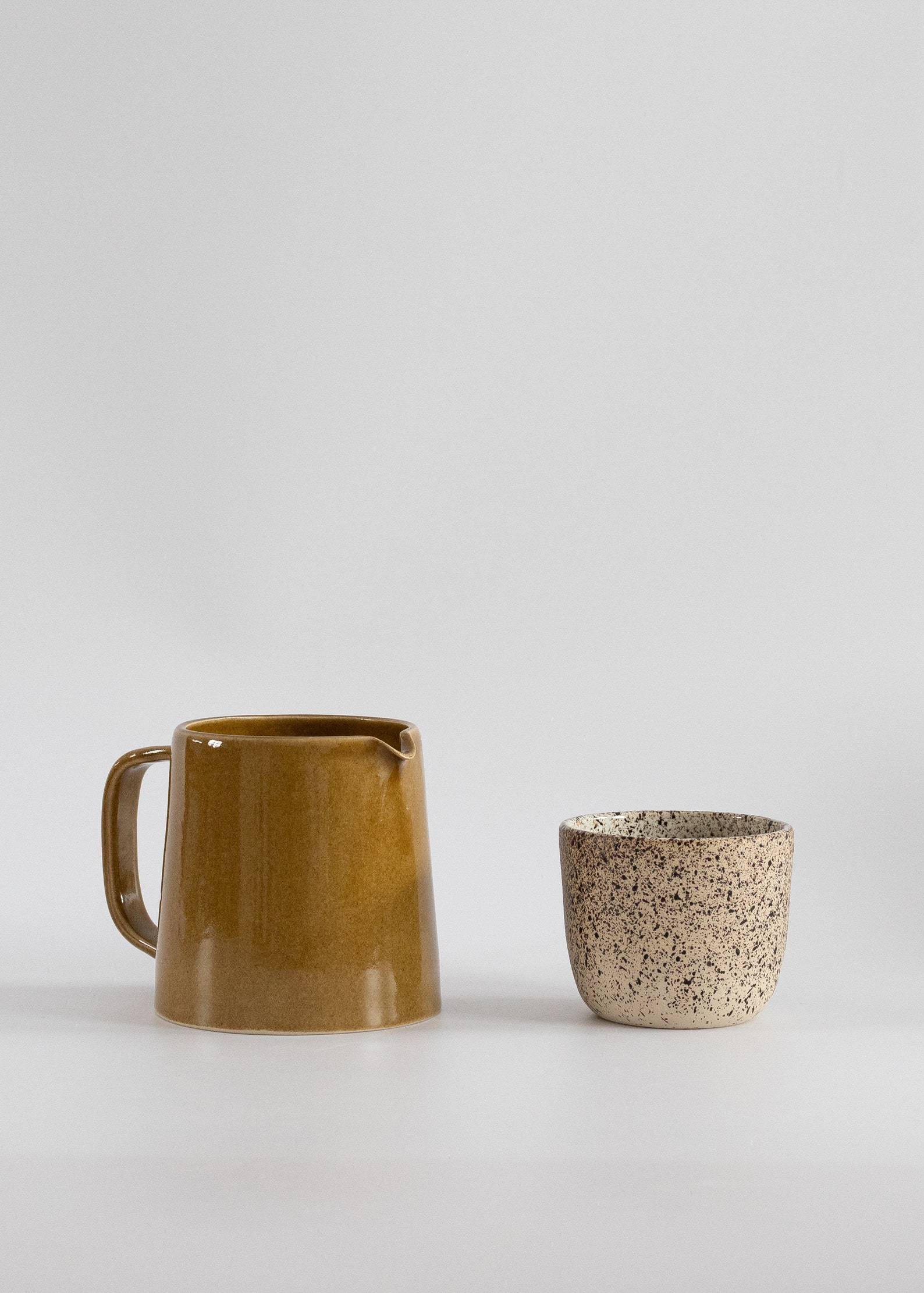 Mustard Brown Ceramic Pour Over Coffee Set, Pour Over + Coffee Jug ...