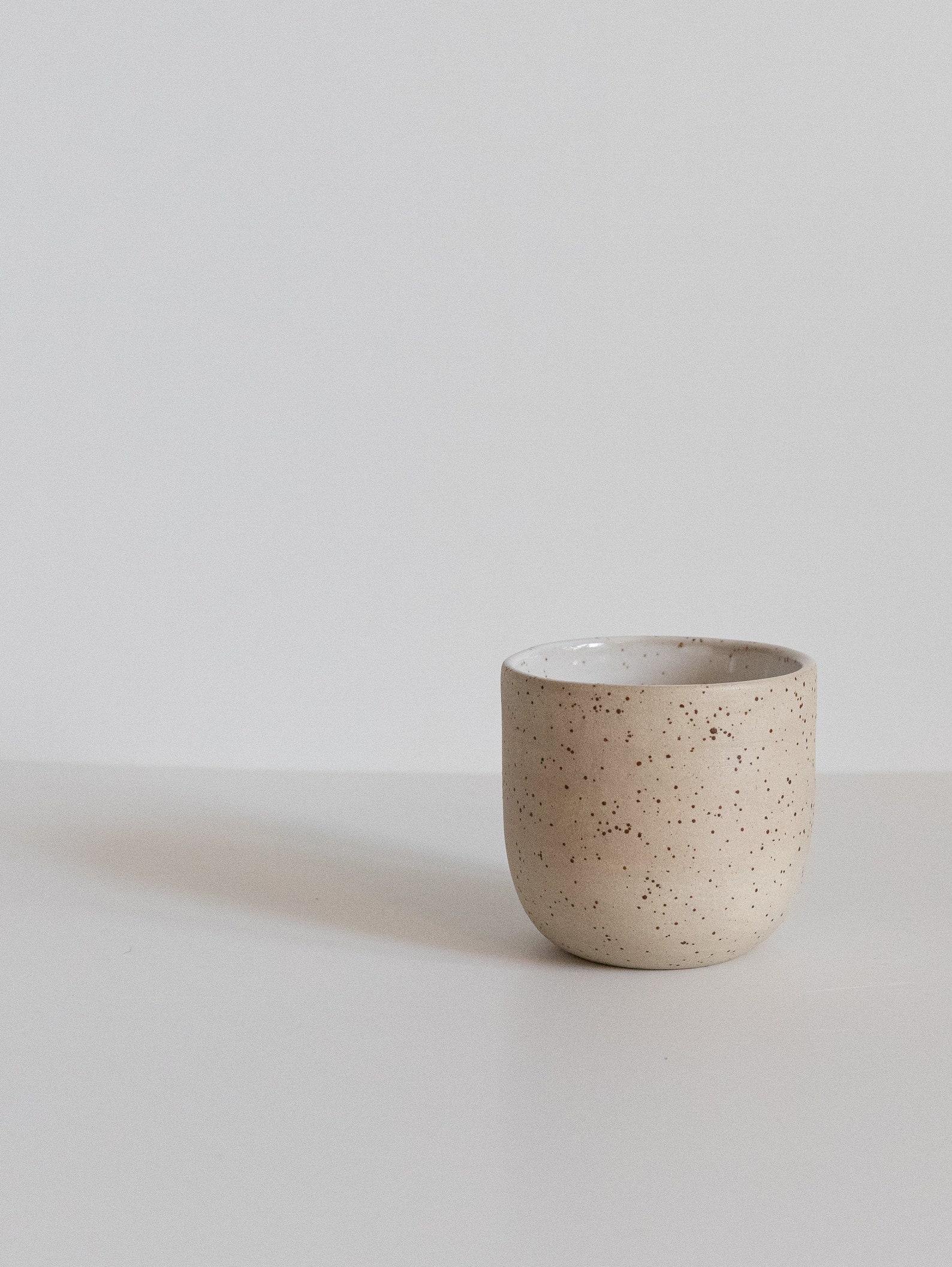 Minimal Stoneware Ceramic Coffee Cup, Natural Speckled Ceramic Tumbler ...