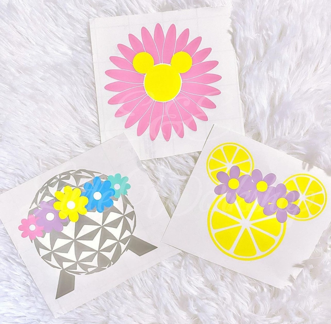 Spring Disney Decal Daisy Decal Epcot Floral Mickey Lemonade Disney ...