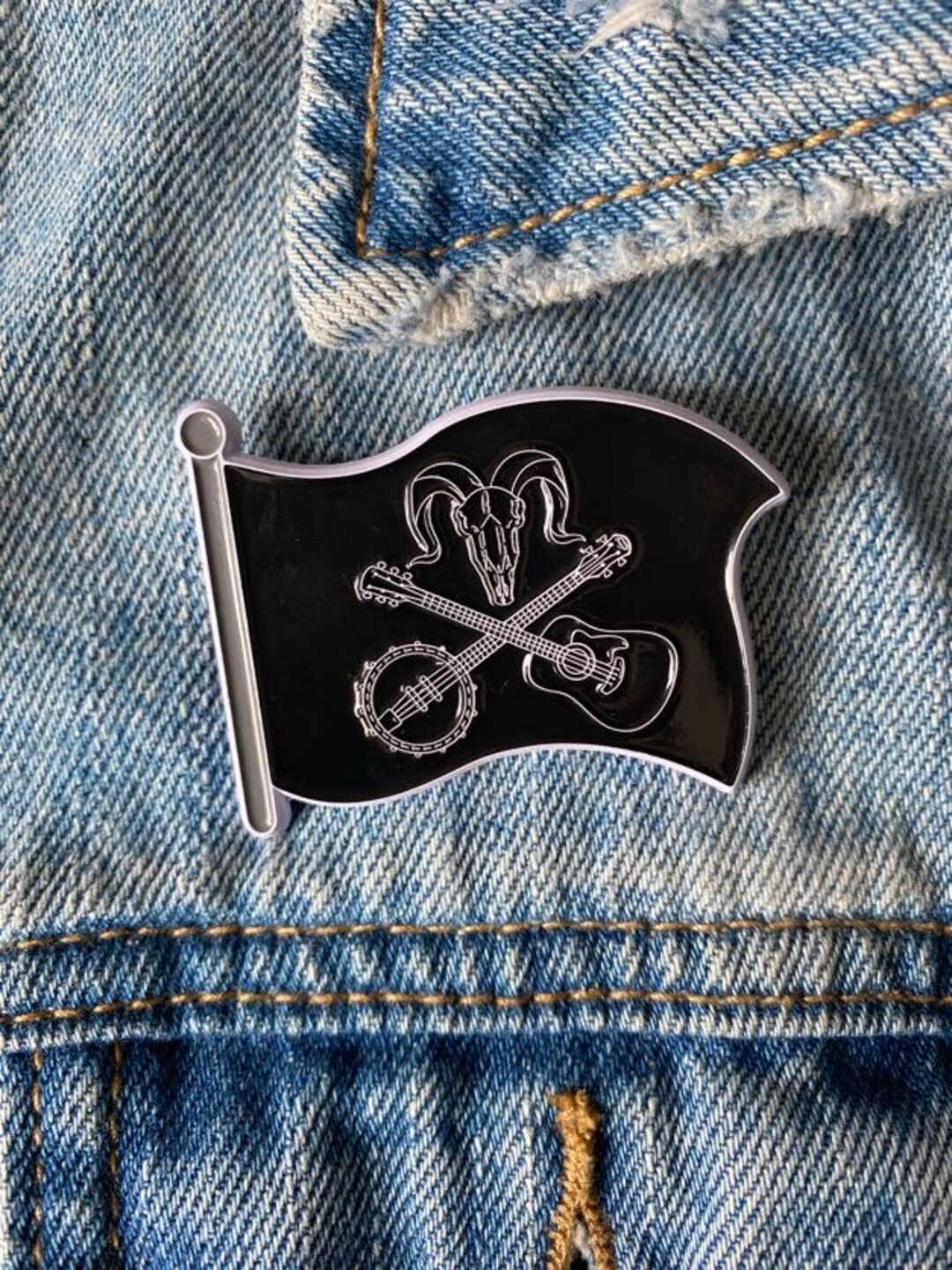 Billy Strings Jolly Roger GOAT Flag Pin BMFS - Etsy